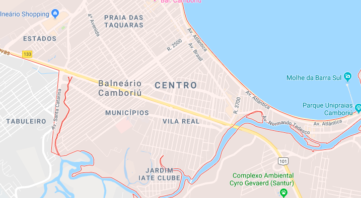 Mapa turístico de Balneário Camboriú | Dicas do Nosso Brasil